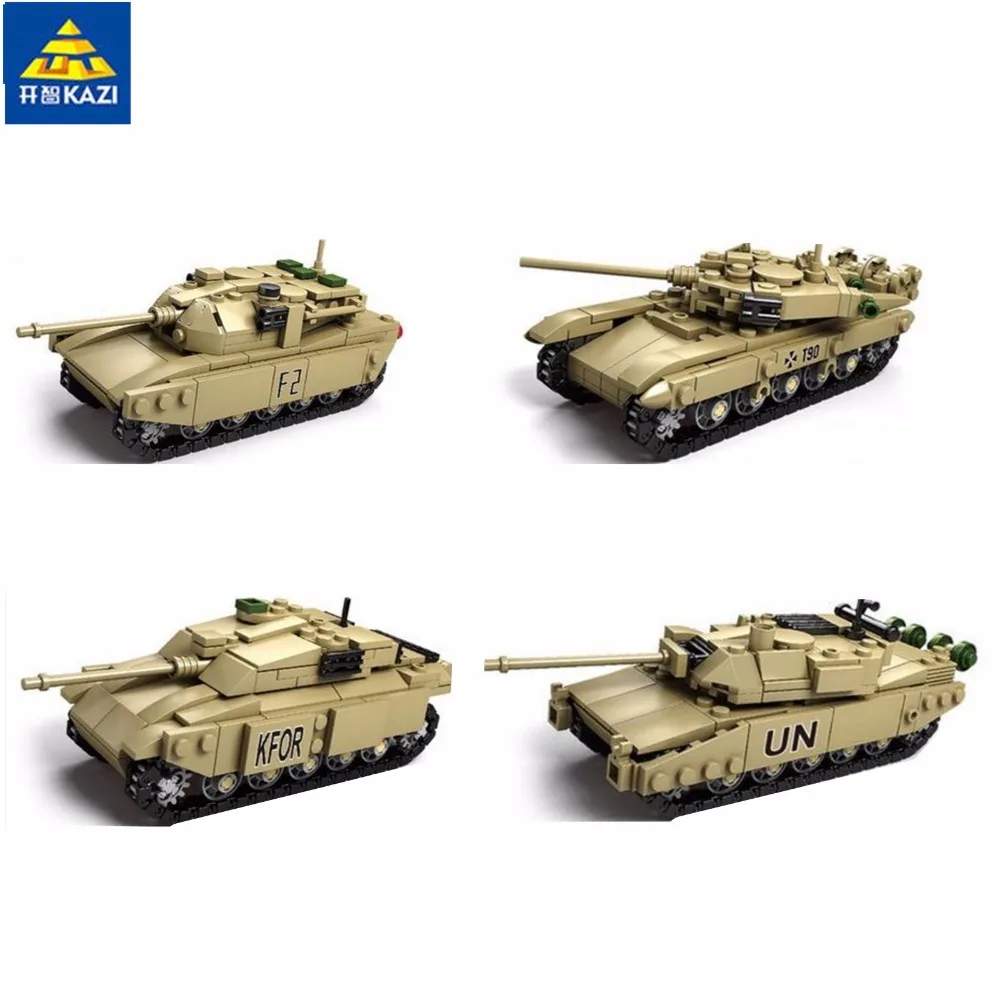 4 STYLES Military Army Building Blocks DIY World War German Tanks ...