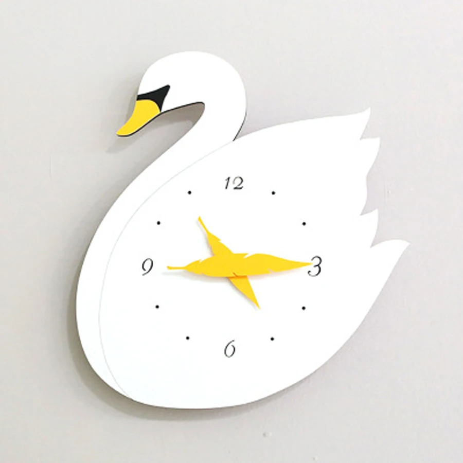 Creative Cartoon Wooden Wall Clock Simple Modern Design Unique Cute ...