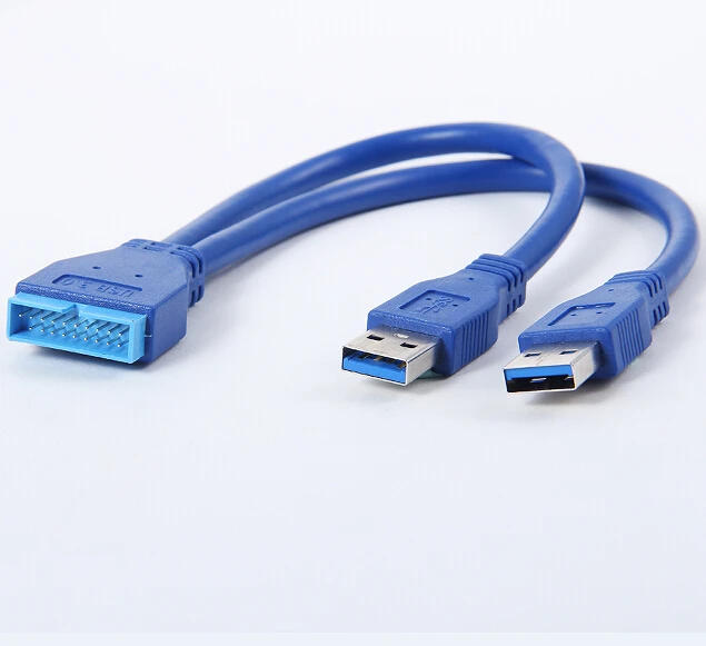 Desktop-Computer-usb-3-0-20-pin-male-to-2-usb-a-male-cable-Adapter ...