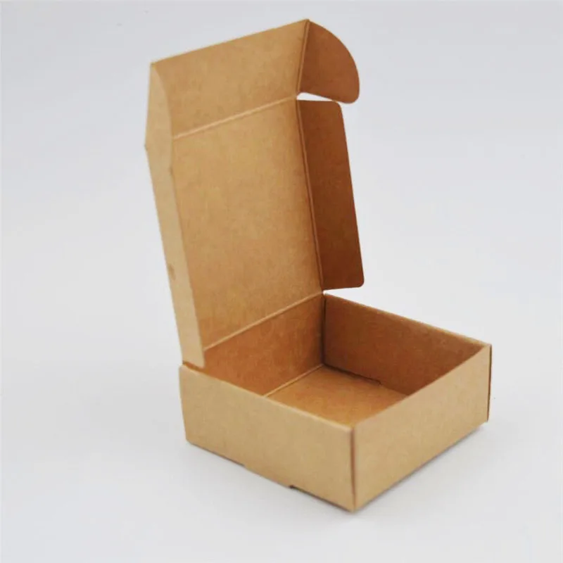 50PCS lot Small Kraft Paper Carton Box Small Cardboard Paper Packaging