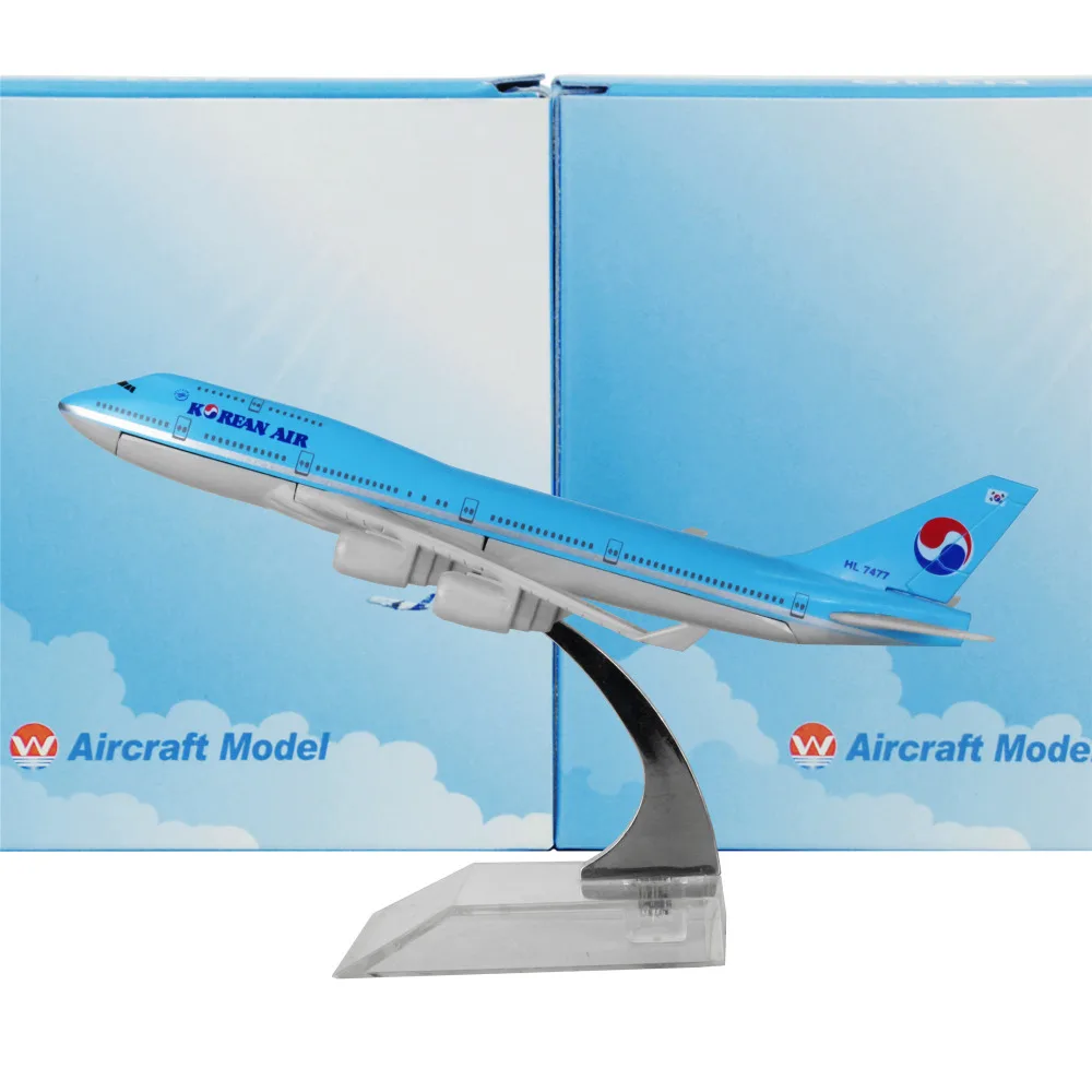 Korean Air Boeing 747 16cm alloy metal model decoration airplane models ...