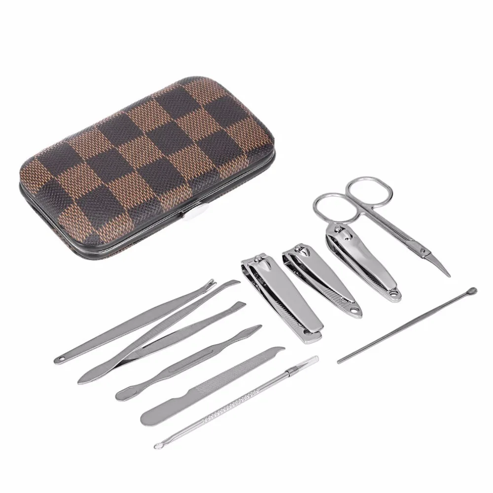 Best Price 10PCS/Set Stainless Steel Universal Home Office Manicure Set ...