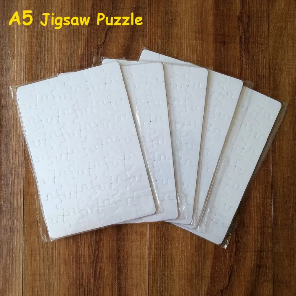 Free Shipping Sublimation Blank Puzzle 10pcs/lot Diy Craft A5 Jigsaw ...