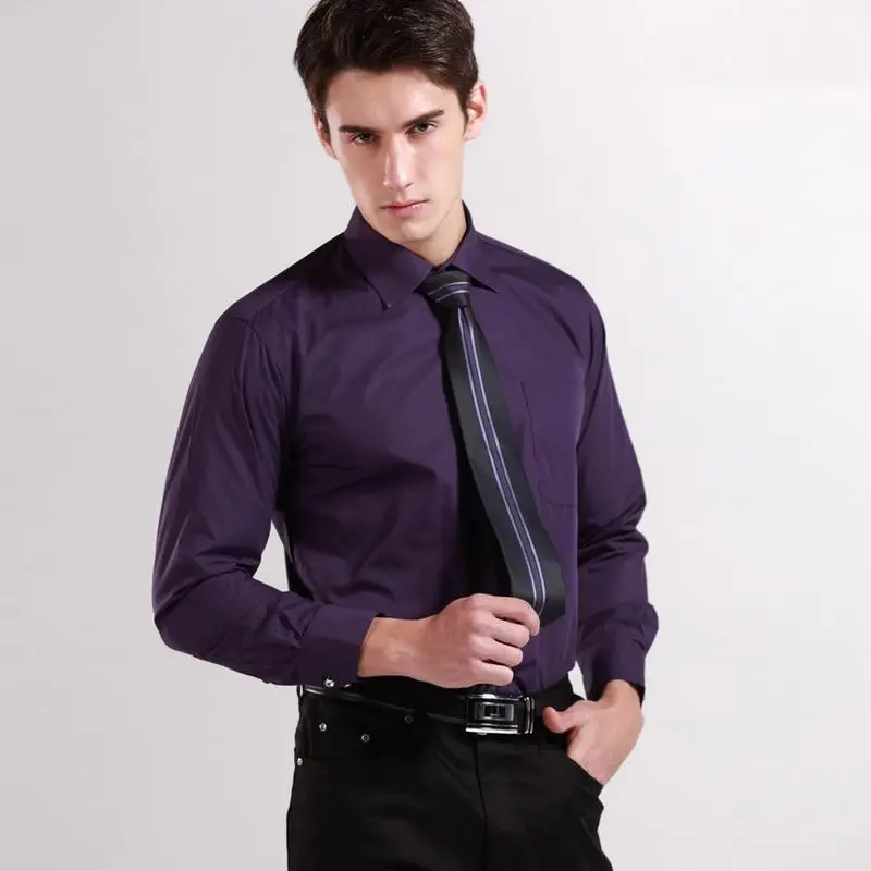 2015 Hot Men Shirt Fashion Dress Mens Shirts Long Sleeve Men Pockets Slim Fit Diamond Button