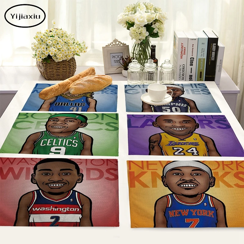 YIJIAXIU 42*32cm table mat placemat western mat Cotton fabric ...