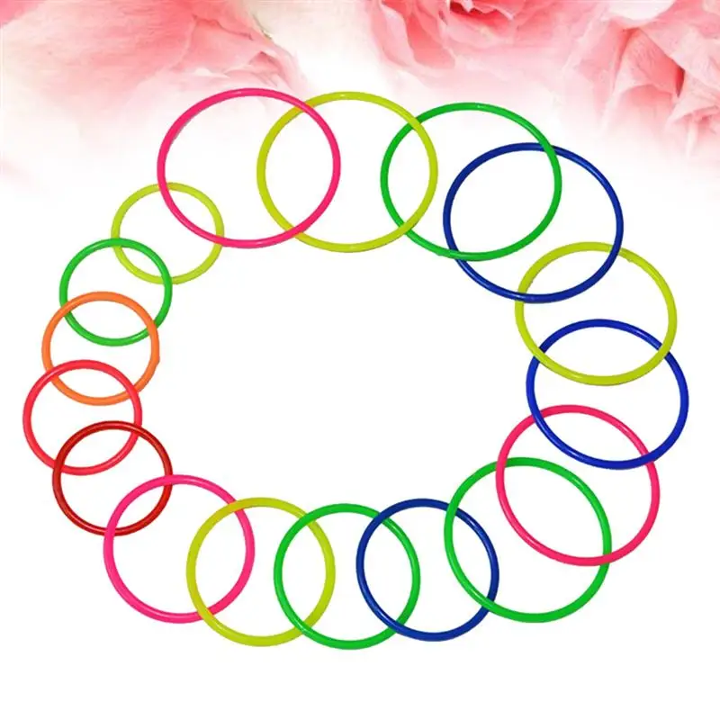 18 шт. пластиковые колечки для поделок детская игра, одевание колец для ...