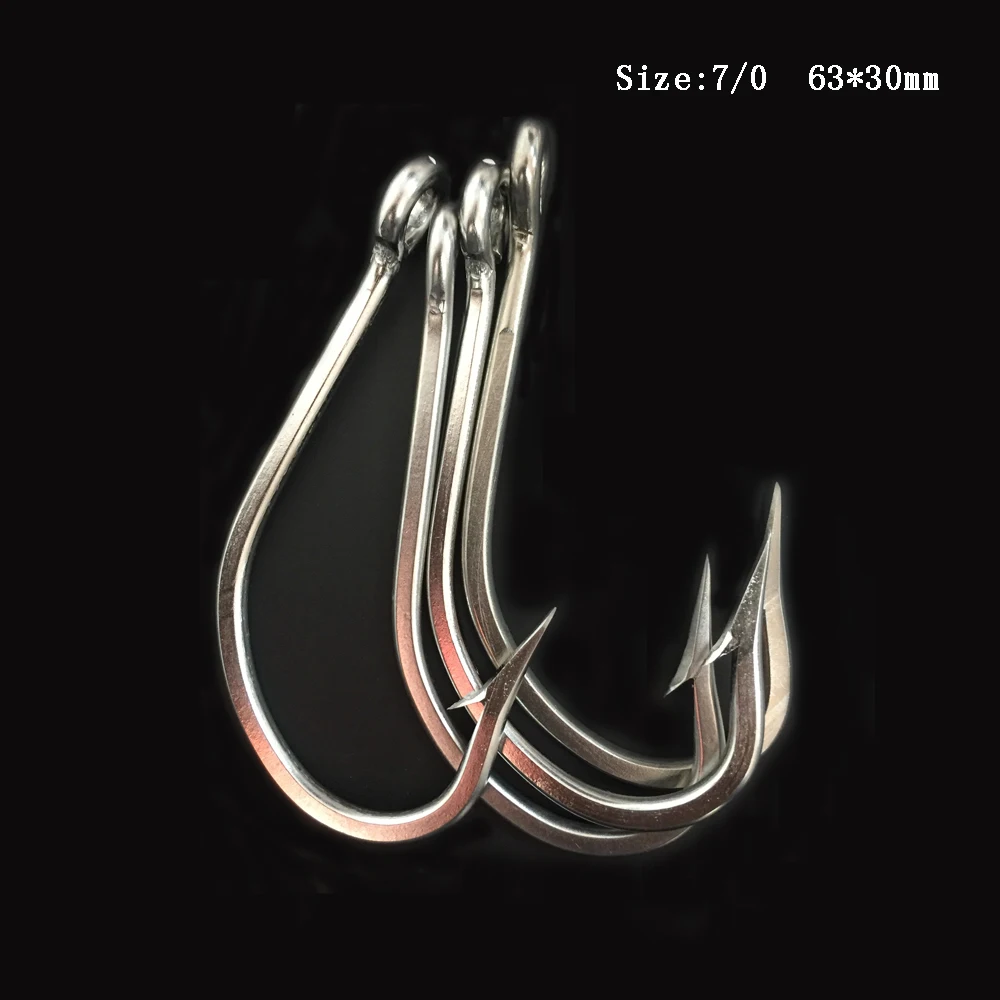 CN02 20pcs 7/0 Mustad Fish hook Stainless Steel Fishing Hook Jigging ...