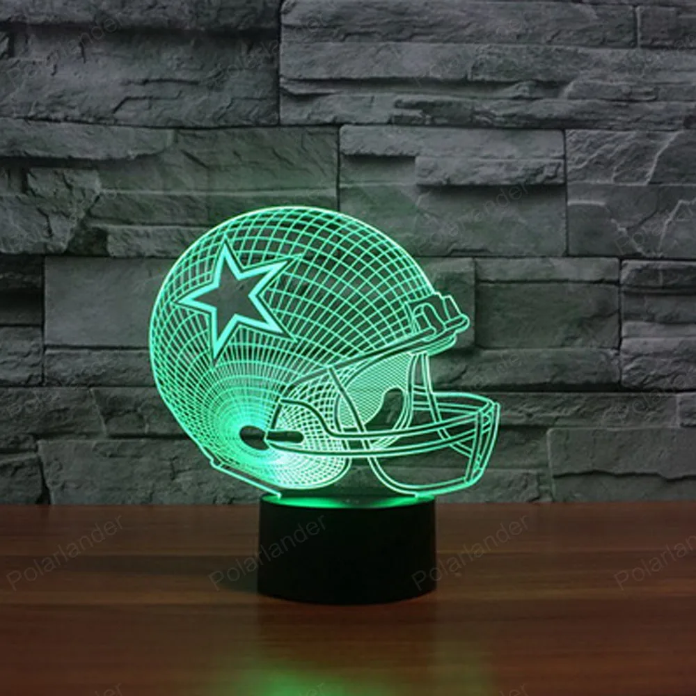 3D Illusion lights Lamp Dallas NFL Football Team Logo Cowboys ...