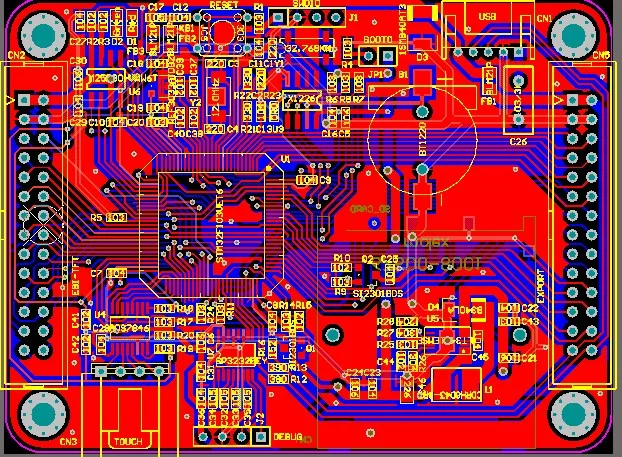 Stm32f103vet6 Schematic And Pcb Design File Stm32 Development Board Pcb
