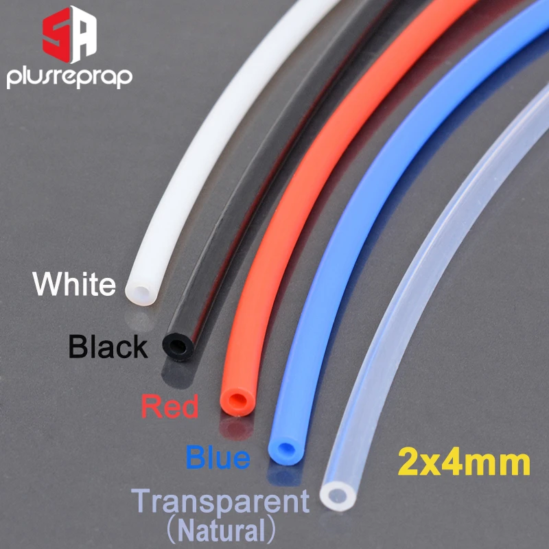 1 Meter 2x4mm Id 2mm Od 4mm Ptfe Tube For 3d Printer Parts Pipe Bowden J-head 1.75mm Filament ...