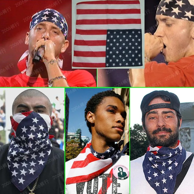 Eminem hiphop hip hop star the trend all match national flag scarf ...