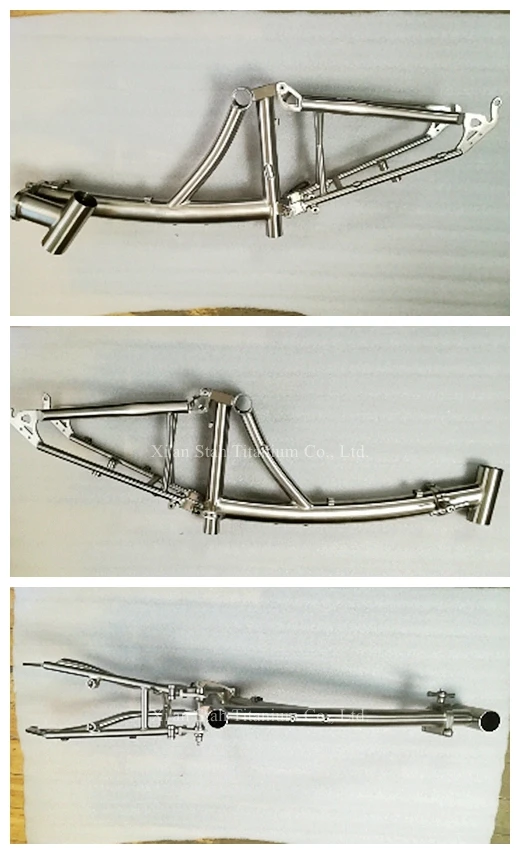 Титановая складная рама велосипеда TC4+ задняя вилка Triangel глянцевая ...