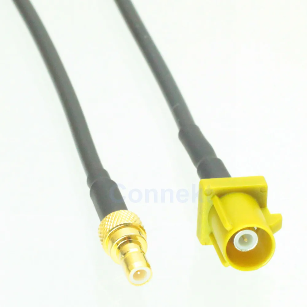 Fakra SMB K 1027 male plug to SMB male 6" RG174 pigtail cable antenna ...