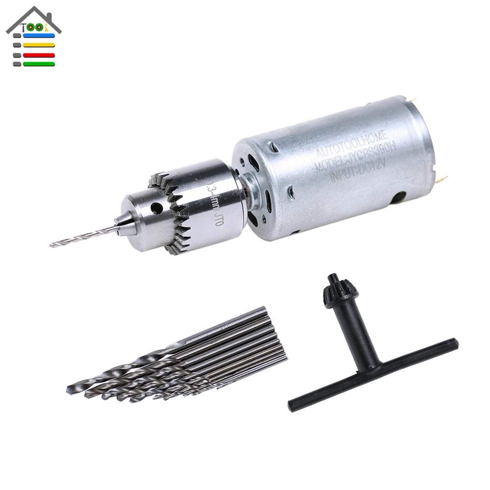 Dc 12v Motor Electric Drill Mini Hand Drill Pcb Drills Press Drilling ...