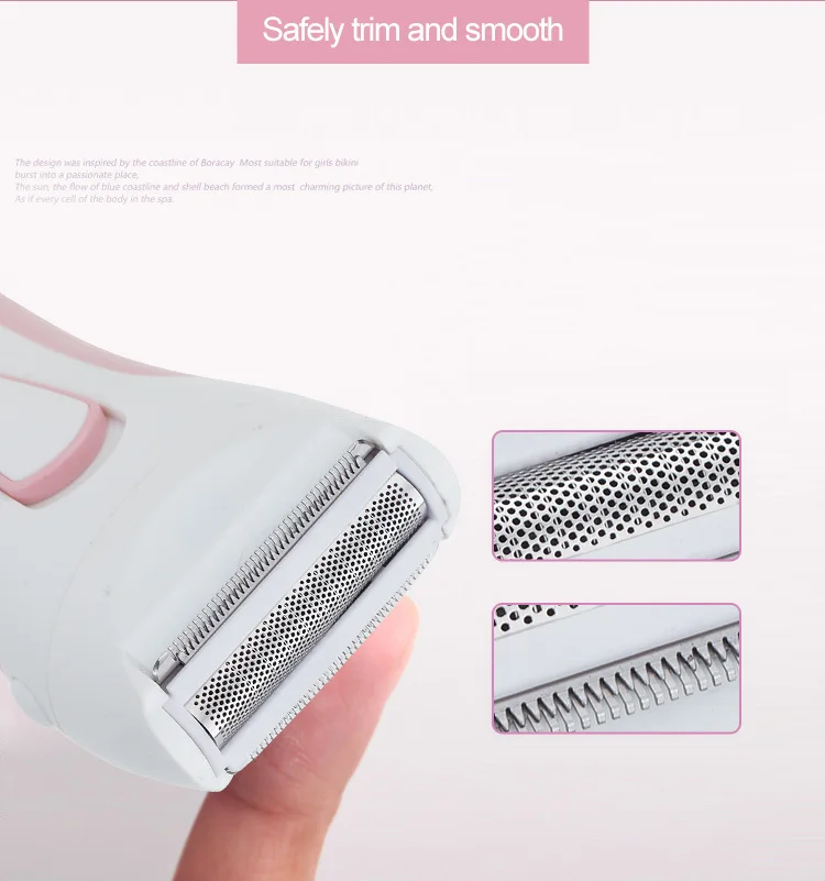 Hot Rechargeable Lady Epilator Skin Friendly Women Electric Shaver Hair ...