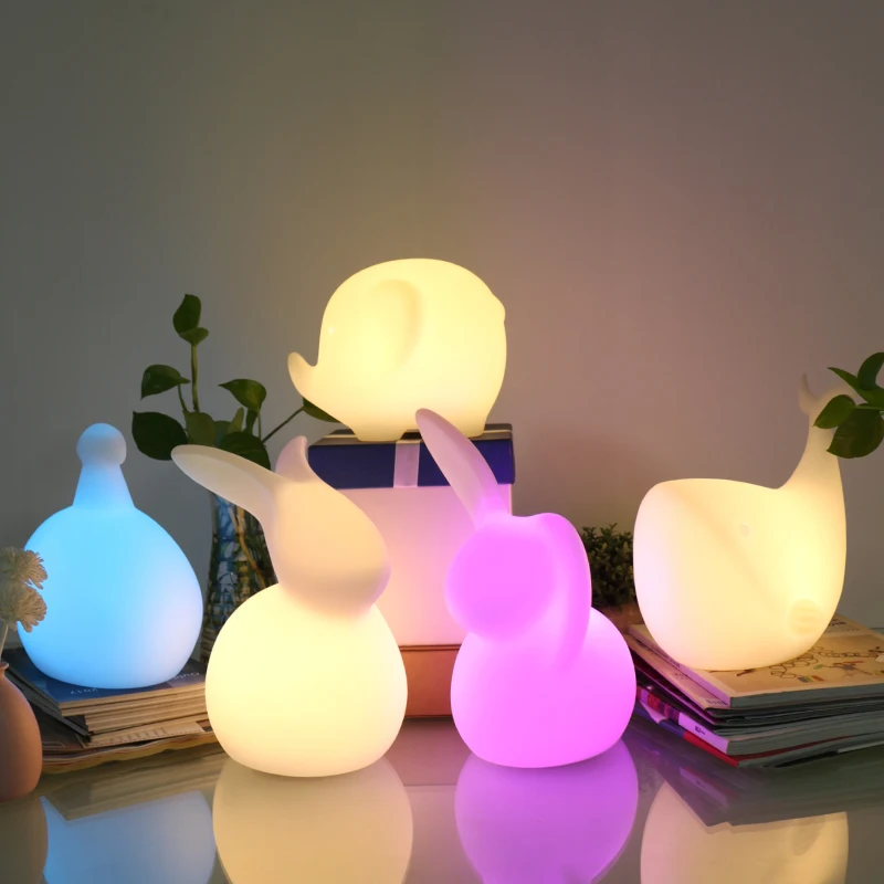 Led Night Light Rabbit Animal Cartoon Dimmable for Children Baby ...