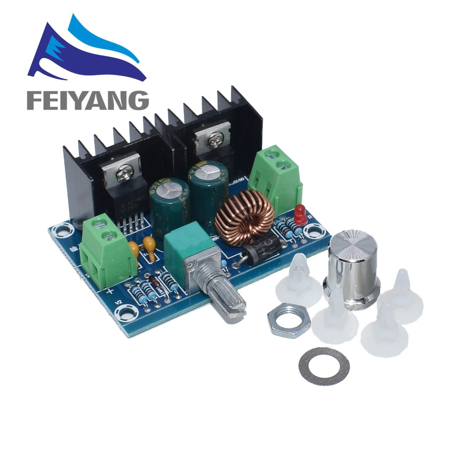 【KAMDSS015】Max 8A 200W DC-DC Step Down Buck Converter Power Supply XL4016 PWM Adjustable 4-40V ...