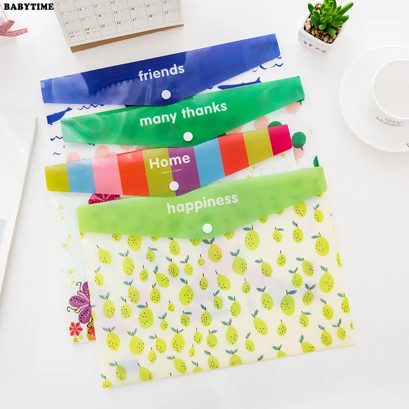 2PCS A4 Folders School Supplies Cartoon Folders Office Stationery ...