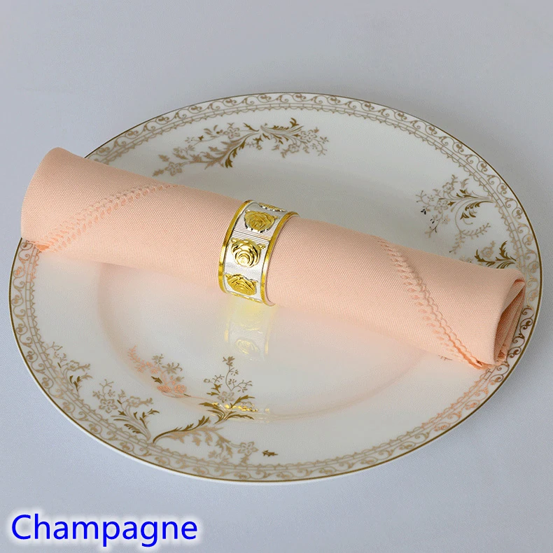 Serviette Champagner Farbe Plain Polyester Serviette Für Hochzeit Hotel ...