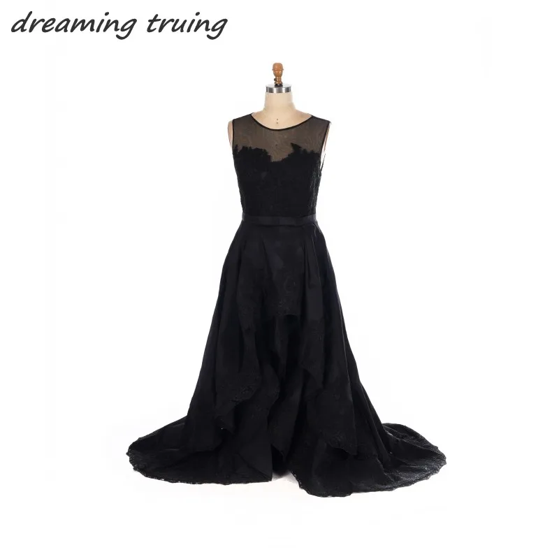 Short Front Long Back Prom Dresses With Court Sexy High Low Lace ...
