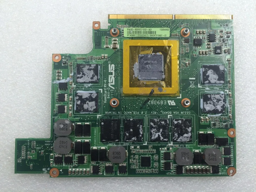 60 N3HVG1000 A01 GTX460M for ASUS G53JW Gaming Laptop nVidia Geforce ...