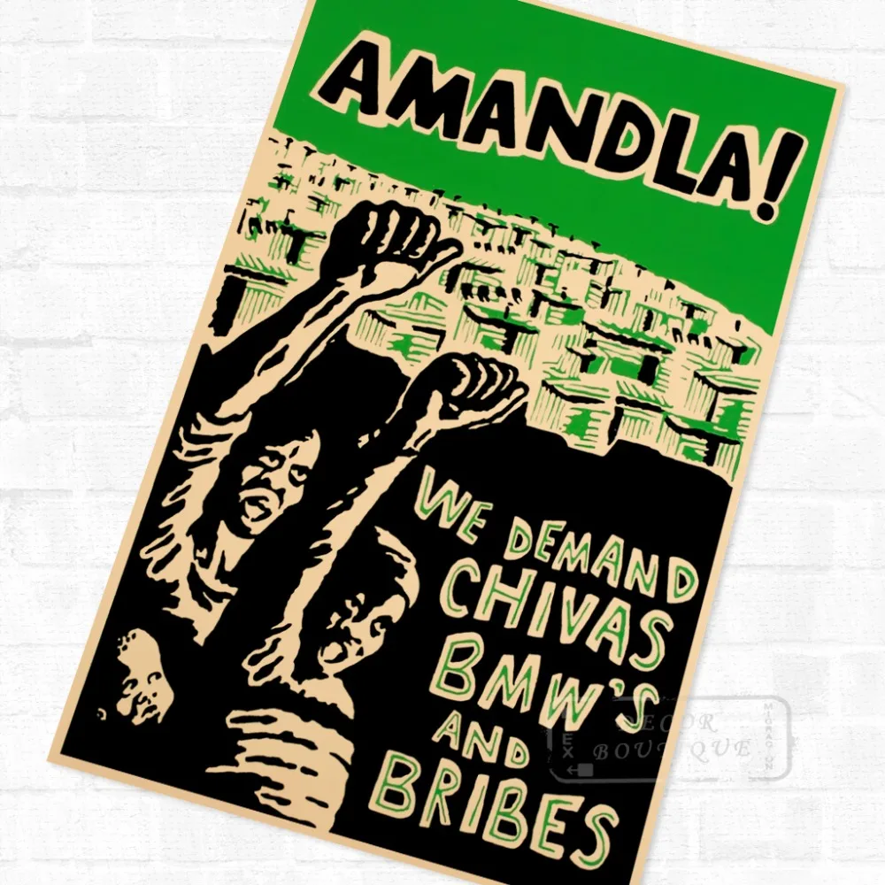 Apartheid to Child South Africa Vintage Retro Kraft Poster Canvas DIY ...