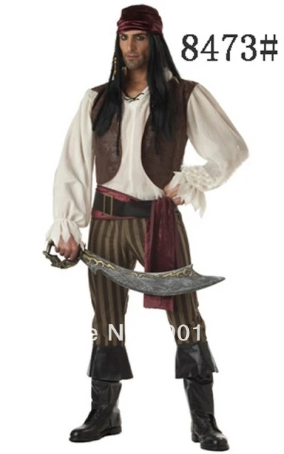Free Shipping Sexy Rogue Pirate Buccaneer Mens Fancy Costume M L Xl On