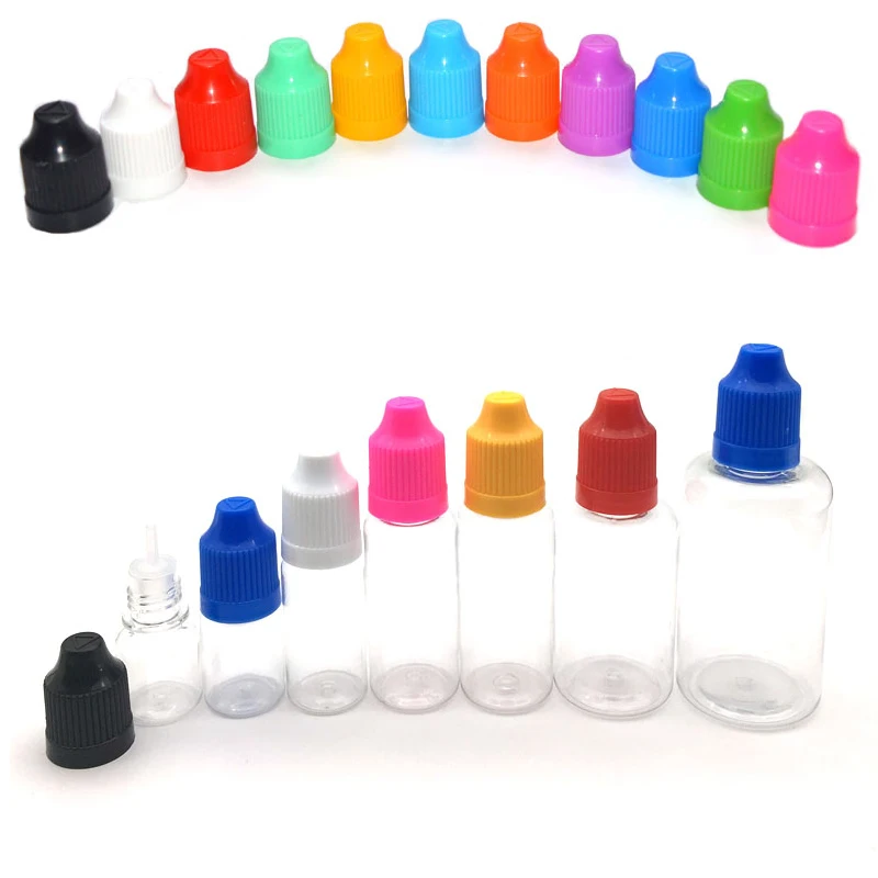 Gotero de plástico transparente, de 3ml botella vacía, 5ml, 10ml, 15ml, 20ml, 30ml, 50ml, PET E ...