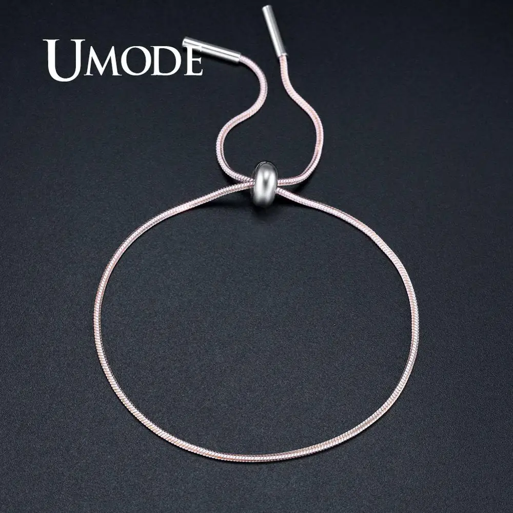 UMODE, розовые веревочные браслеты для женщин, белого золота, тонкие ...
