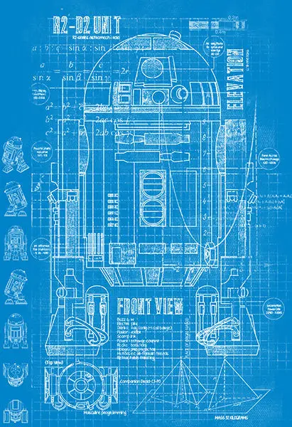 Modelo Star Wars R2 D2 50*70 cm Cartaz|posters posters|star wars ...