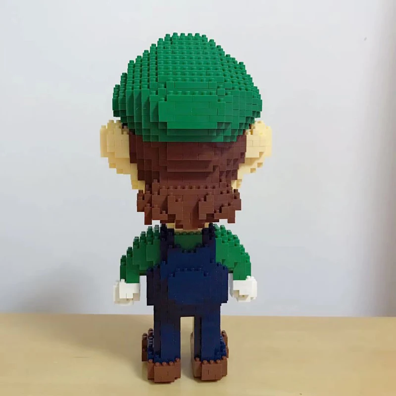 16048 Game Super Mario Luigi Green Figure 3D Model DIY Micro Diamond ...
