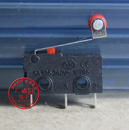 Micro switch limit switch 5A 125 250V ~ 10T85 straight shank 3 feet KW ...