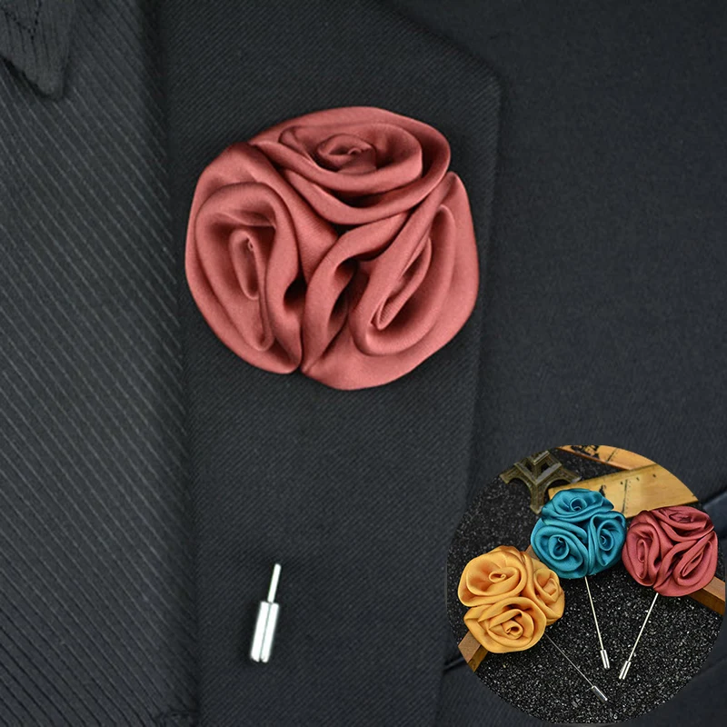 Broche de Flor de moda para Homens Terno Floral Lapela Pinos de ...