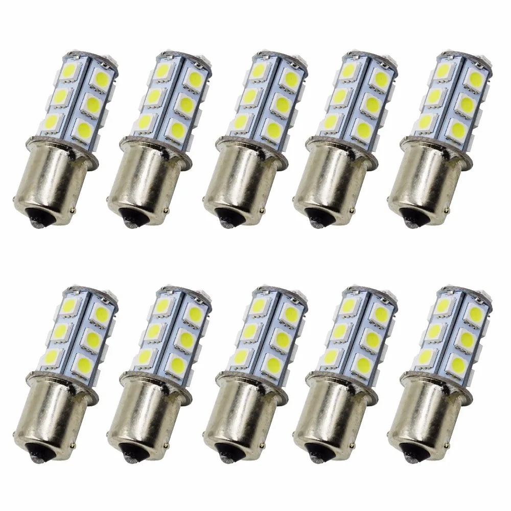 10x High Quality 12V 24V car lights s25 led P21W ba15s 1156 18 leds smd ...