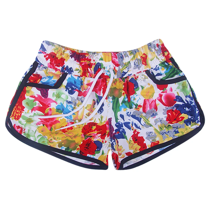 Free shipping 2018 Hot NEW colorful flower shorts quick drying loose ...