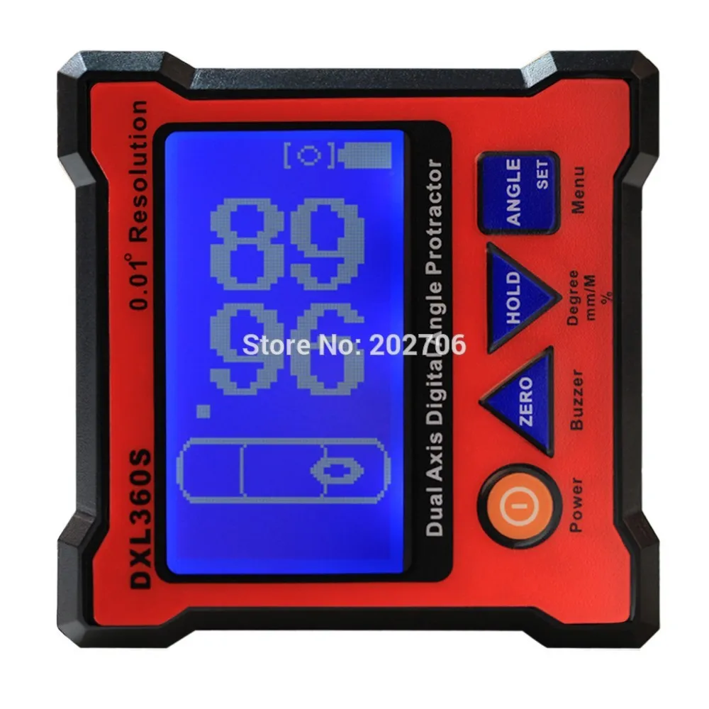 Dxl360s Angle Ruler Elevation Meter Dual Axis Level Measure Box Digital ...