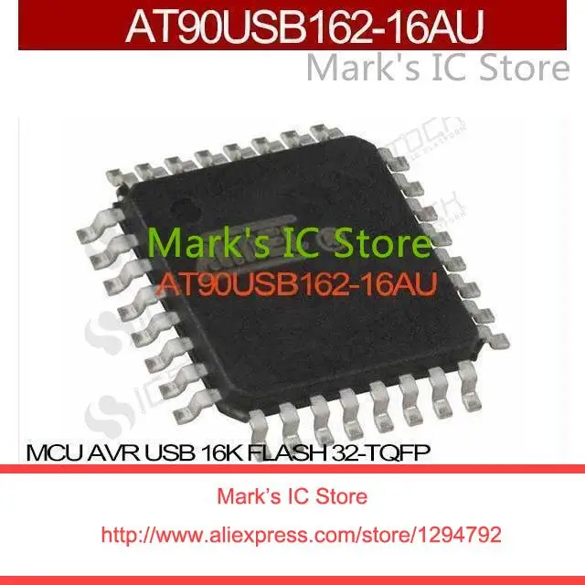 AT90USB162 16AU MCU AVR USB 16K FLASH 32 TQFP AT90USB162 16AU 162 AT90USB162 B162 SB162|flash ...
