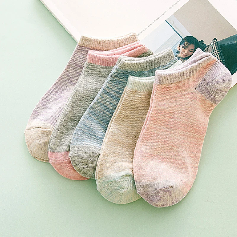 Fashion Spring Summer Casual Candy Color Women Socks Cotton Socks ...
