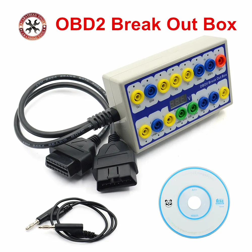 Auto-carro-Break-Out-Box-OBDII-Obd-Breakout-Box-Detector-de-protocolo ...