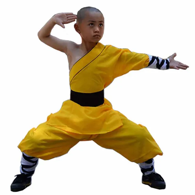 2 Colors Shaolin Temple Costume Zen Buddhist Robe Lay Monk