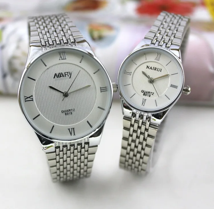 New Arrival NARY marca relógio de quartzo 6019 de luxo dos amantes de ...