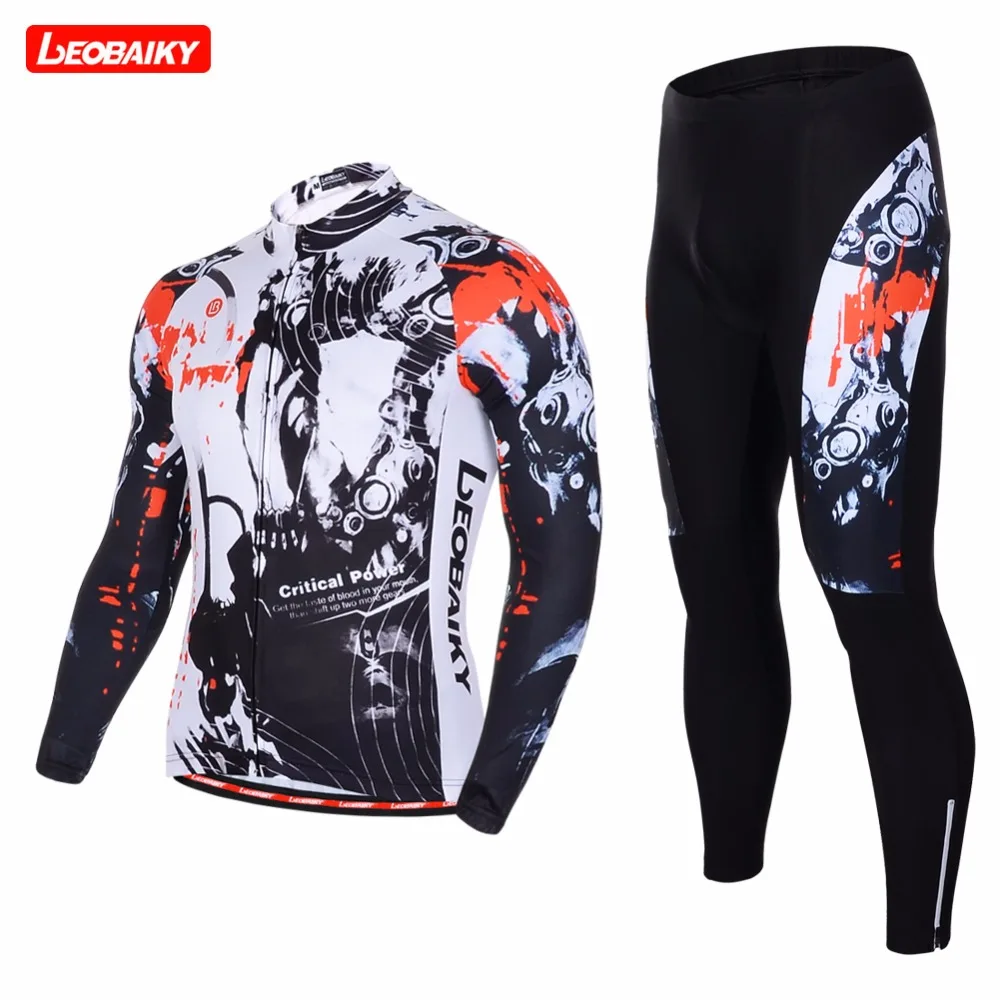 LEOBAIKY 2018 Cycling Jersey set Mens long sleeve Cycling Clothing Summer Quick Dry Mtb Bicycle ...