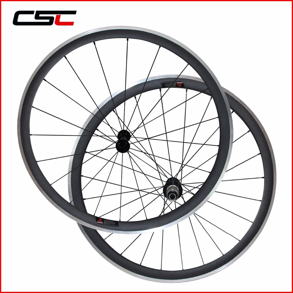 Carbon Wheelset aluminium alloy brake Surface Clincher With Powerway ...