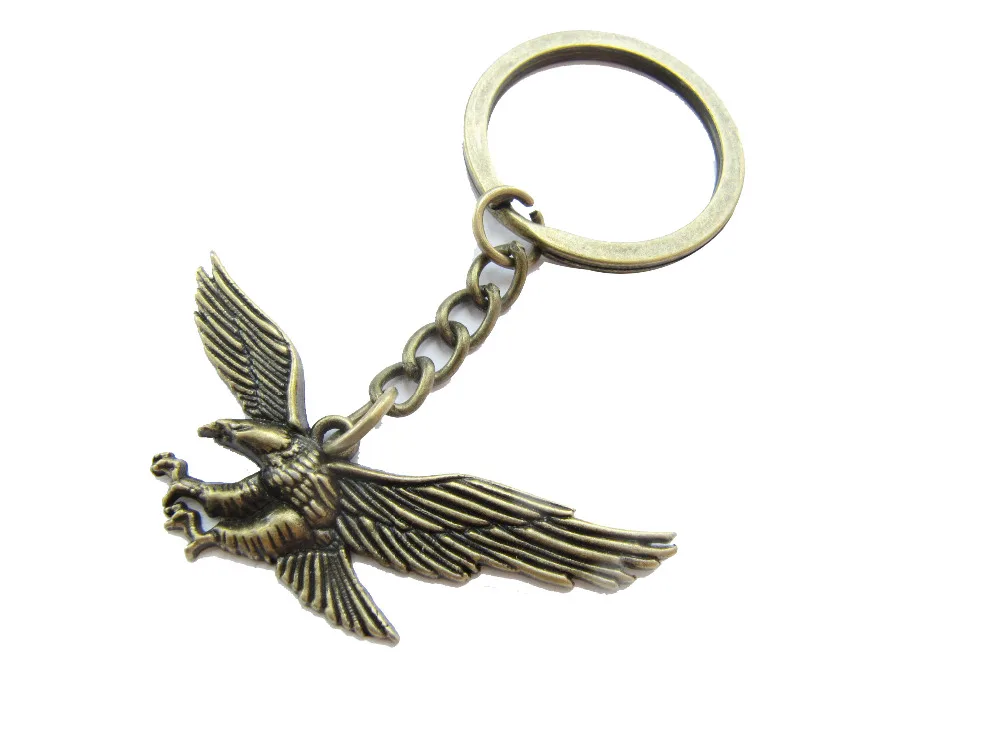 2pcs / lot Wholesale Mix order Antique Bronze Eagle Keychain, Eagle Key ...
