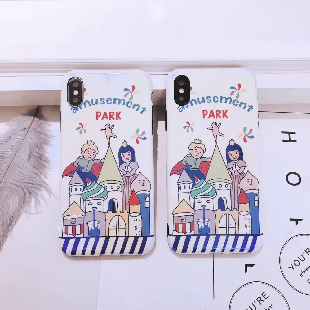 Fashion Blue Light Phone Cases For iPhone X 8 7 6 6s Plus Romantic ...