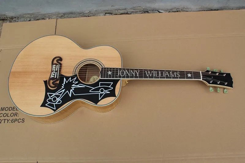 Chibson-Custom-Johnny-A-Signature-Acoustic-guitar-flame-maple-custom ...