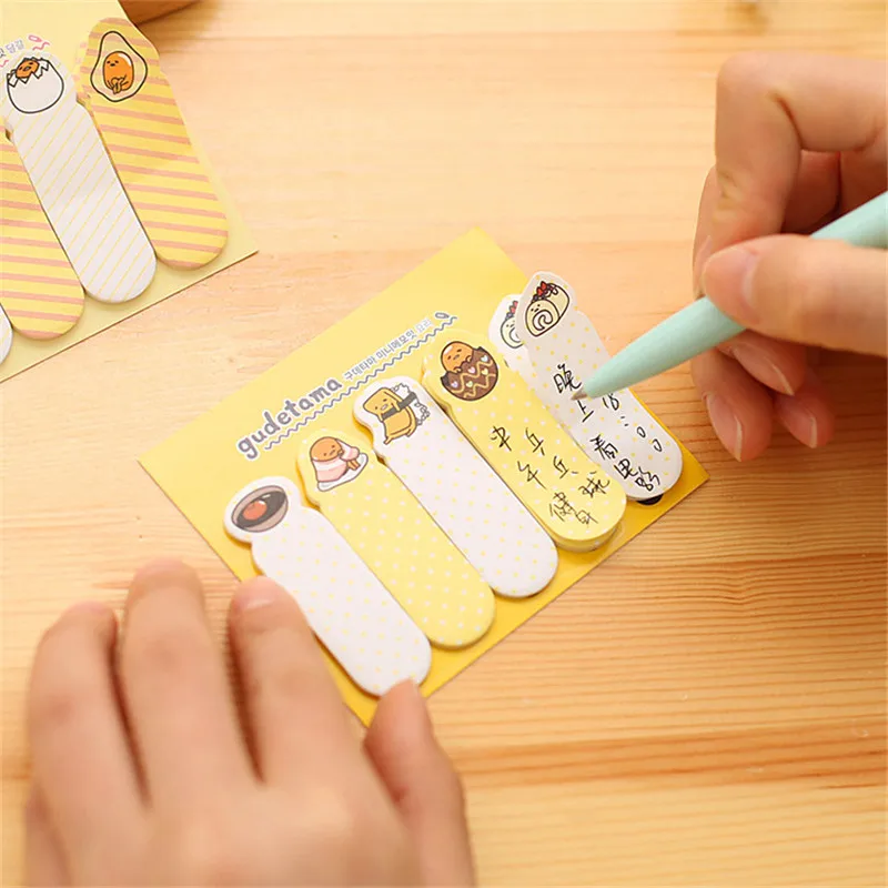 4Pcs Cute Kawaii Gudetama Stickers Memo Pads Lovely Dots Stationery ...