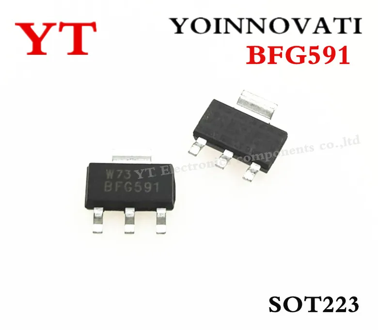 10PCS BFG591 SOT 223 NPN 7 GHz 광대역 트랜지스터, 최고 품질|transistor npn ...