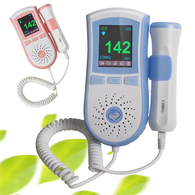 2MHz/3MHz Probe Pocket Fetal Doppler Prenatal Heart Baby Heart Monitor ...