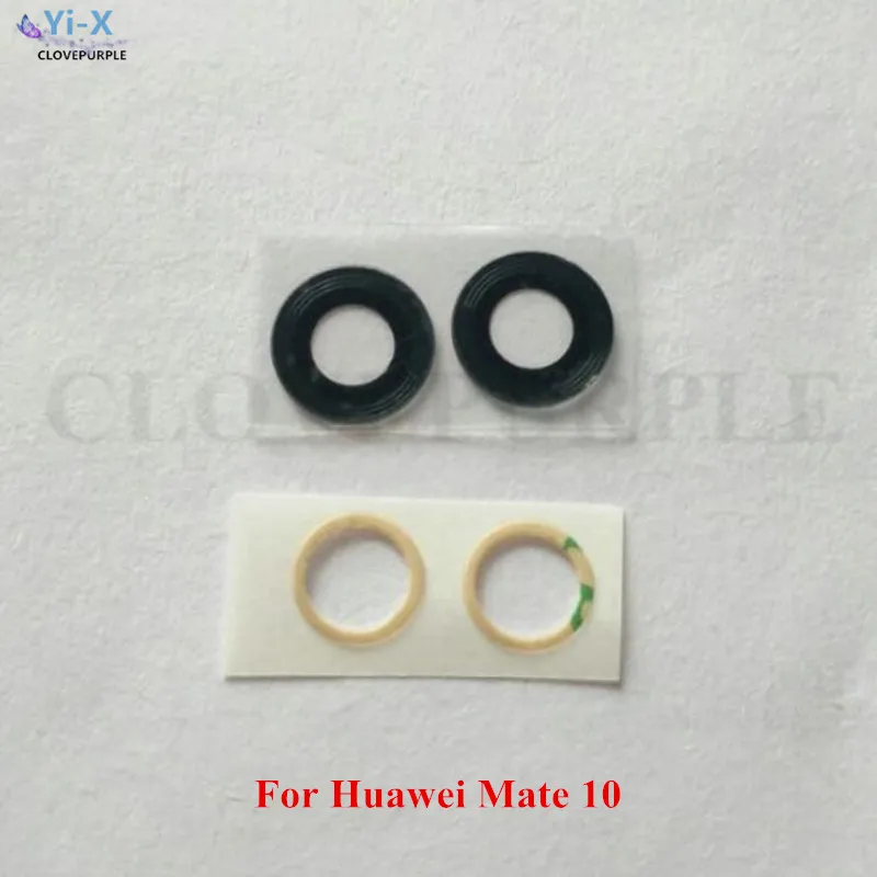 Lente de Cristal de cámara trasera para Huawei Mate 10, 2 unidades, con adhesivo|lens for camera ...